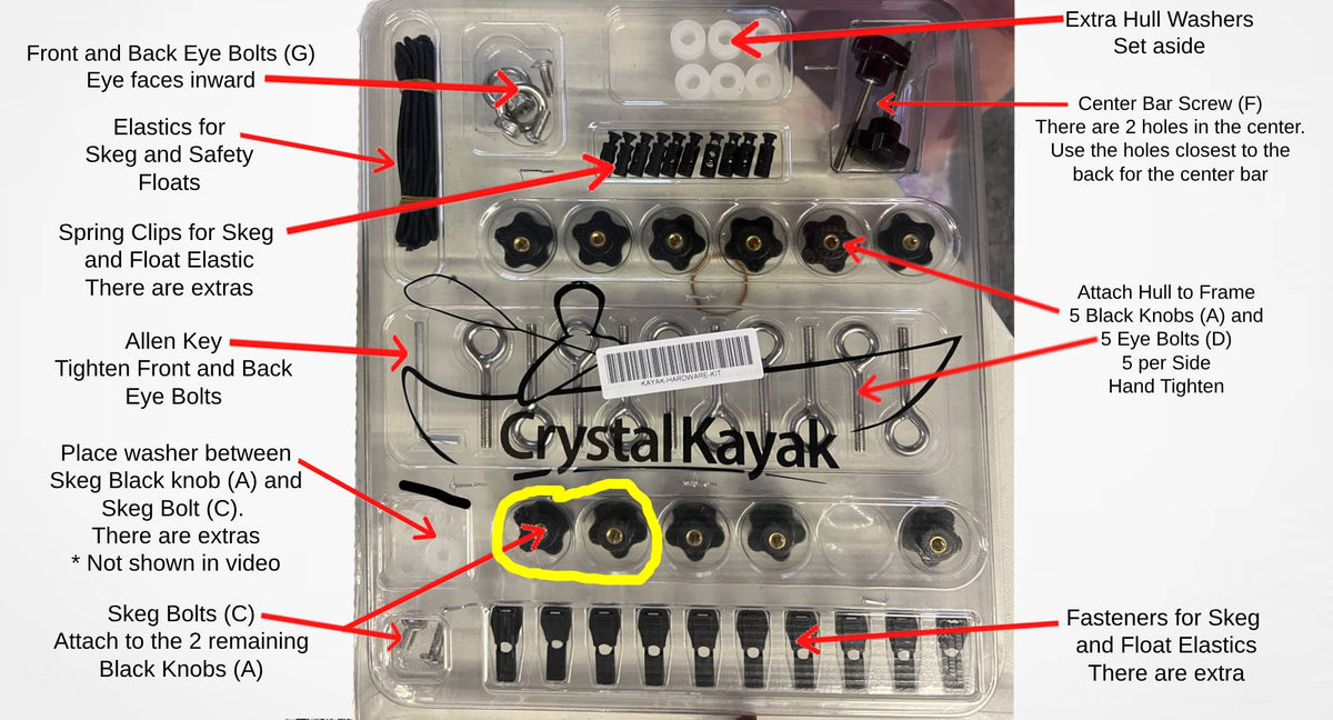 Original Crystal Kayak Hardware Kit – CrystalKayak.com